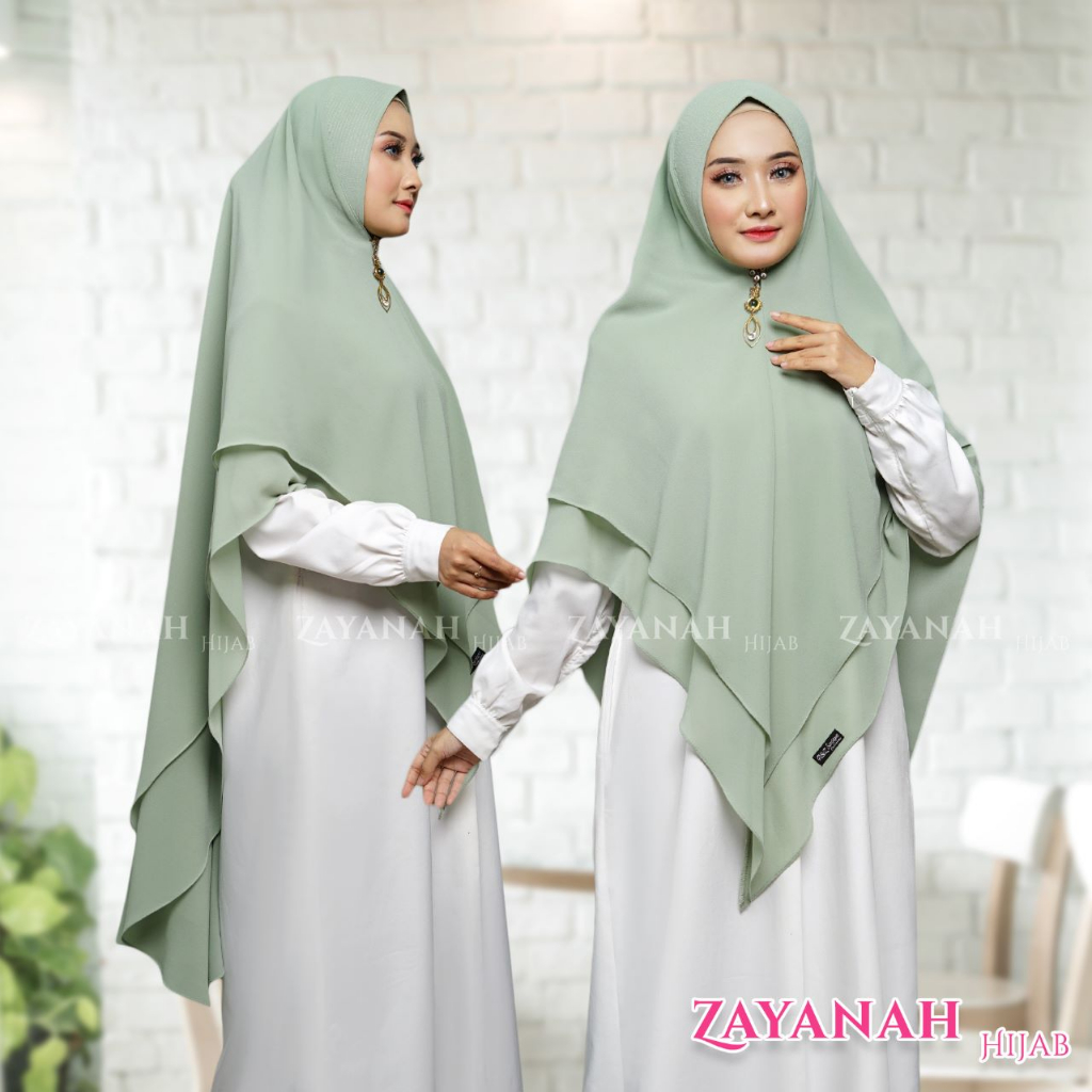 Jual khimar jumbo premium Amirah /Khimar syari Ceruty 2 Layer trend ...