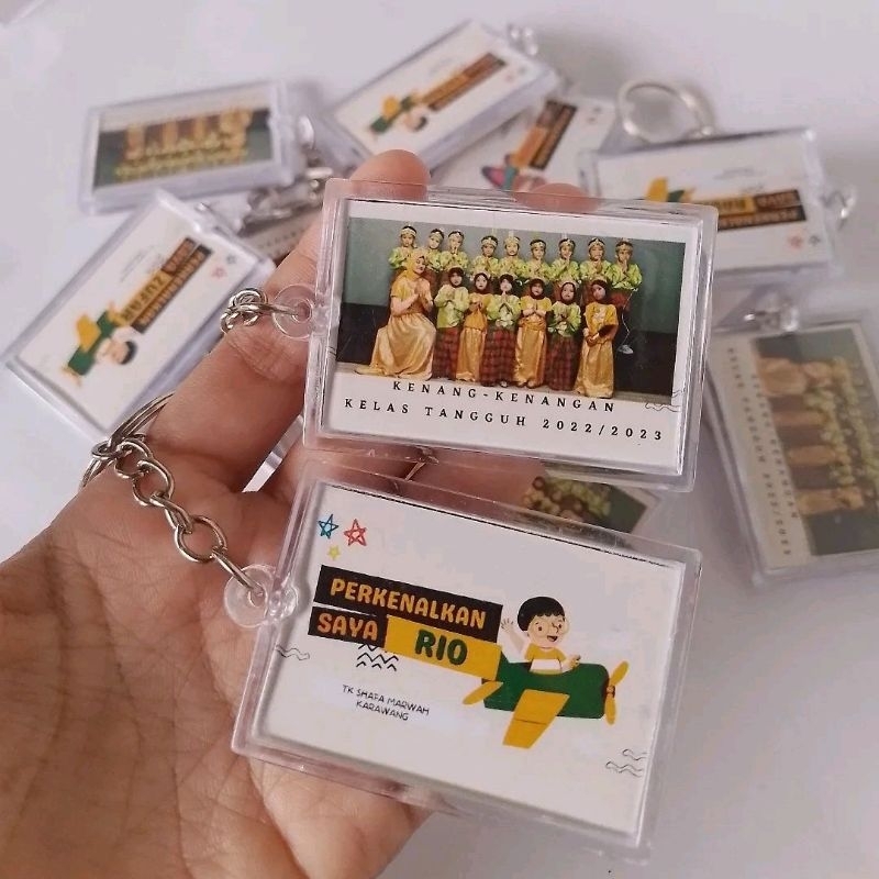 Jual GANTUNGAN KUNCI AKRILIK INSERT PAPER 2 SISI CUSTOM GAMBAR TULISAN ...