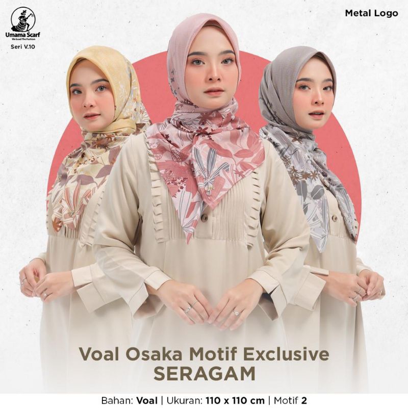 Jual Hijab Motif 10 pcs / Hijab Voal Motif Umama Metal Logo / Oleh Oleh ...
