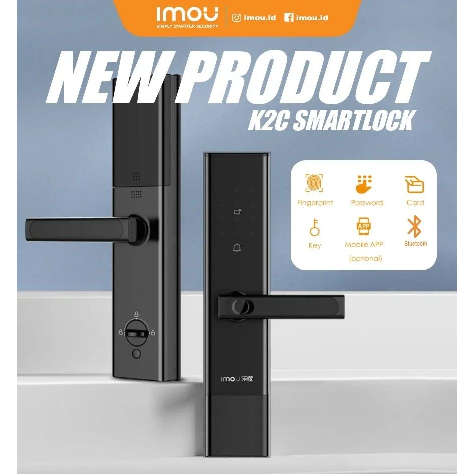 Jual IMOU SMART LOCK DOOR K2C-H(W)-B KUNCI PINTU DIGITAL DOOR LOCK IMOU ...