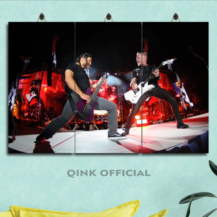 Jual HIASAN DINDING GAMBAR BAND METALLICA 45X30 MULTI PANEL / QINK ...