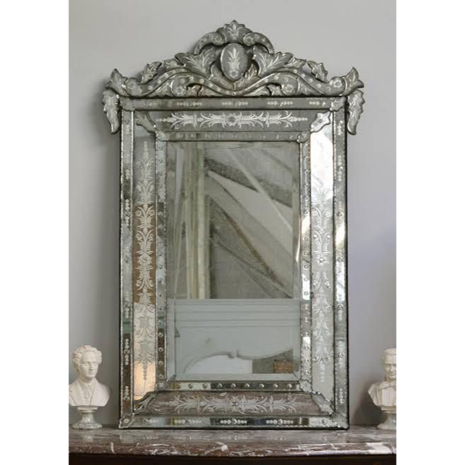 Jual ANTIK MIRROR - Cermin antik oval bermahkota hiasan dinding ukiran ...