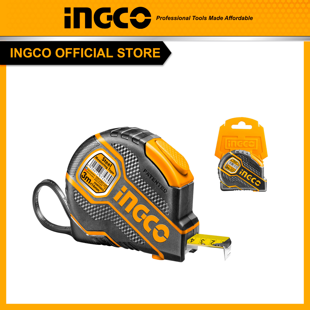 Jual (INGCO) - METERAN KARET AUTOSTOP PANJANG 3M INGCO ANTI BENTURAN ALAT PERTUKANGAN TUKANG ...
