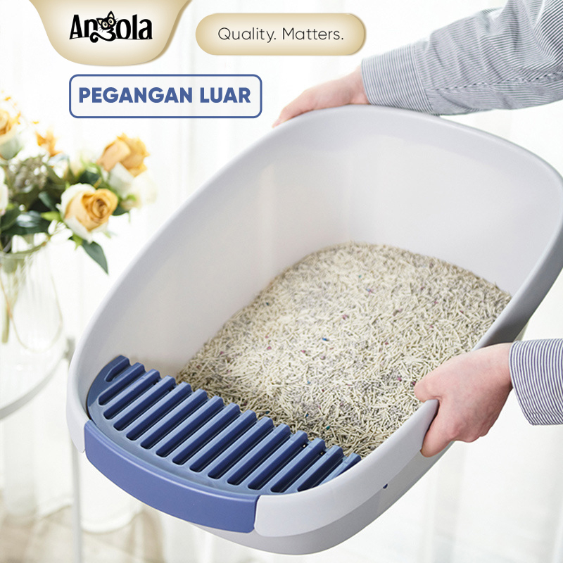 Jual [SUPER BESAR] Angola Pet Litter Box Open Top Extra Besar M28 Wadah ...
