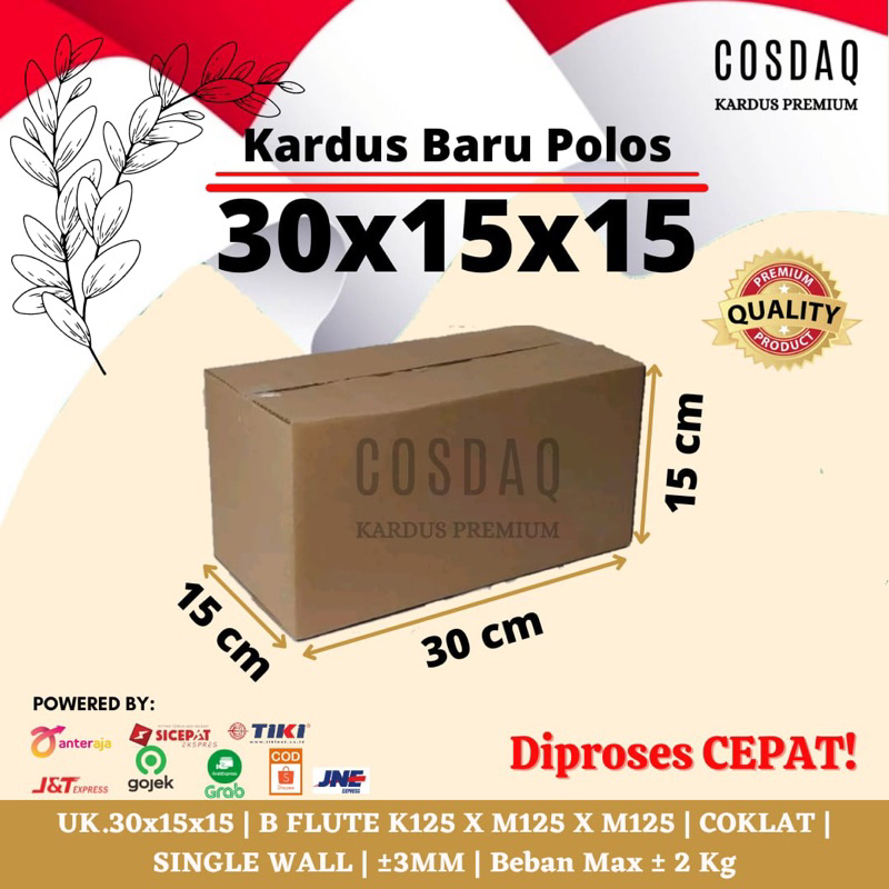 Jual kardus packing Box baru ukuran 30x15x15 cm | Shopee Indonesia