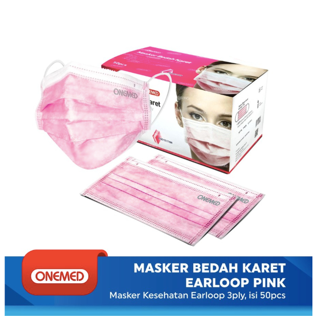 Jual Masker Onemed Pink Medis Masker Medis 3 Ply Masker Medis Onemed ...