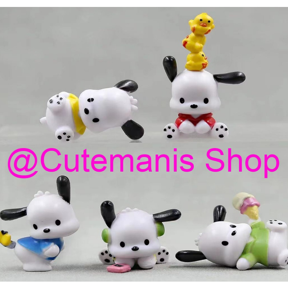 Jual Mainan Figure Pochacco Chibi/Topper Cake Set Isi 5 | Shopee Indonesia