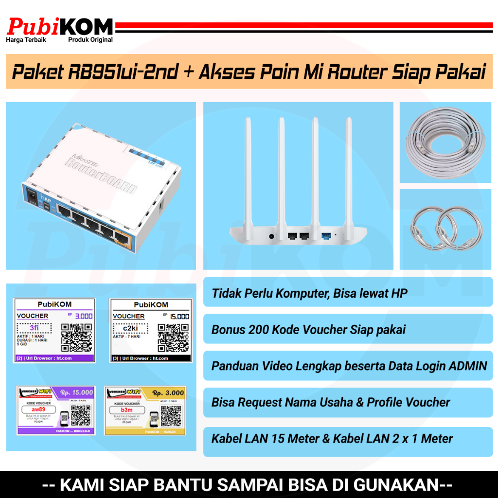 Jual Wifi Voucher Hotspot Mikrotik Rb951ui-2nd + Akses Poin Siap Pakai ...
