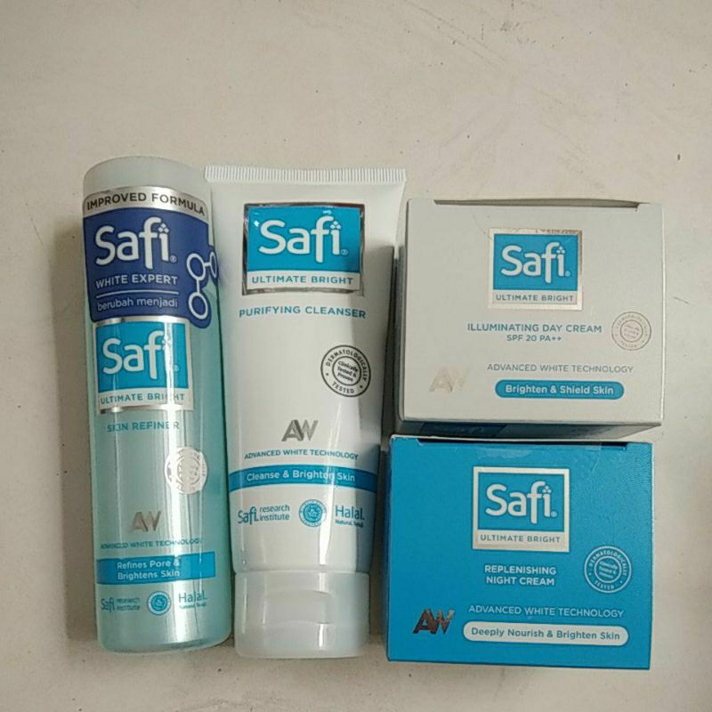 Jual PAKET SAFI ULTIMATE BRIGHT DAY NIGHT TONER CLEANSER (Hadiah Tissue Paseo) | Shopee Indonesia