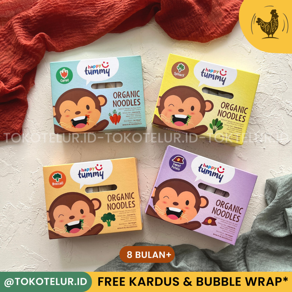 Jual HAPPY TUMMY - Organic Noodle / Mie Bayi MPASI Organik Sehat HALAL ...