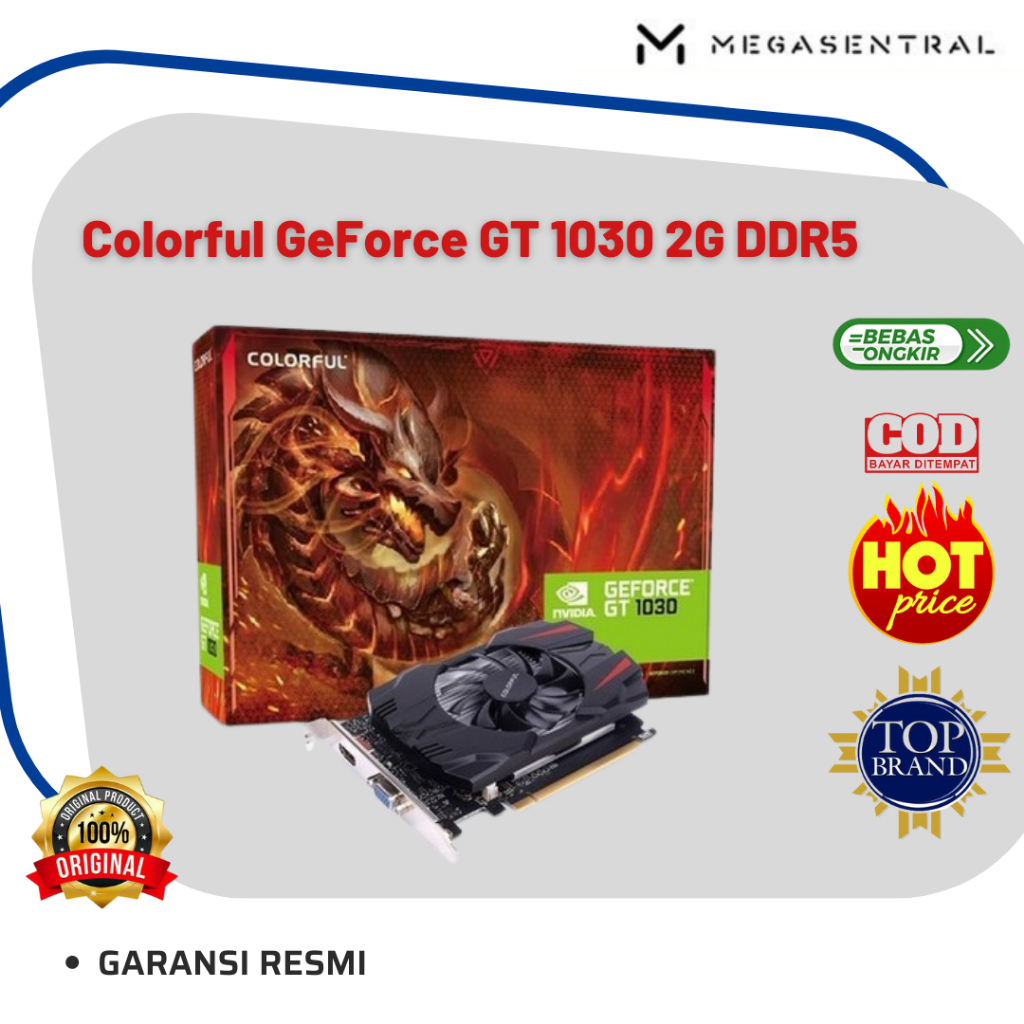 Jual VGA Colorful GeForce GT 1030 2G V3 - V5 DDR5 | Shopee Indonesia