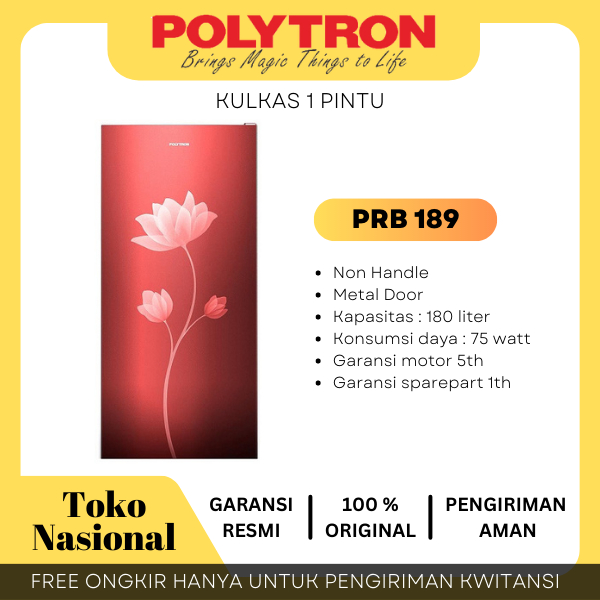Jual [Cianjur] Kulkas 1 Pintu Polytron Metal Door Series PRB 189 ...