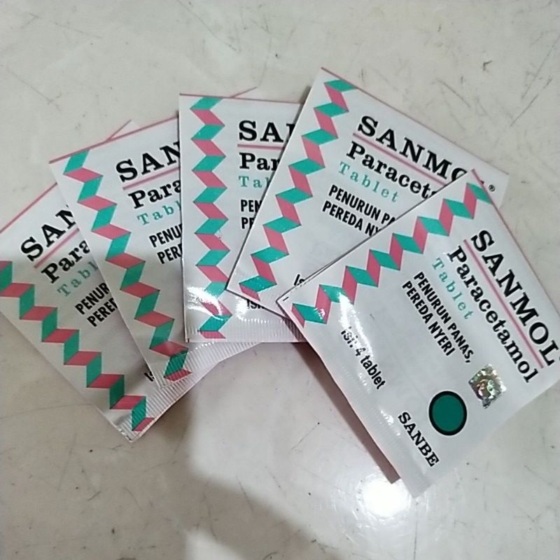 Jual sanmol Paracetamol paket 5 strip @ 4 tablet | Shopee Indonesia