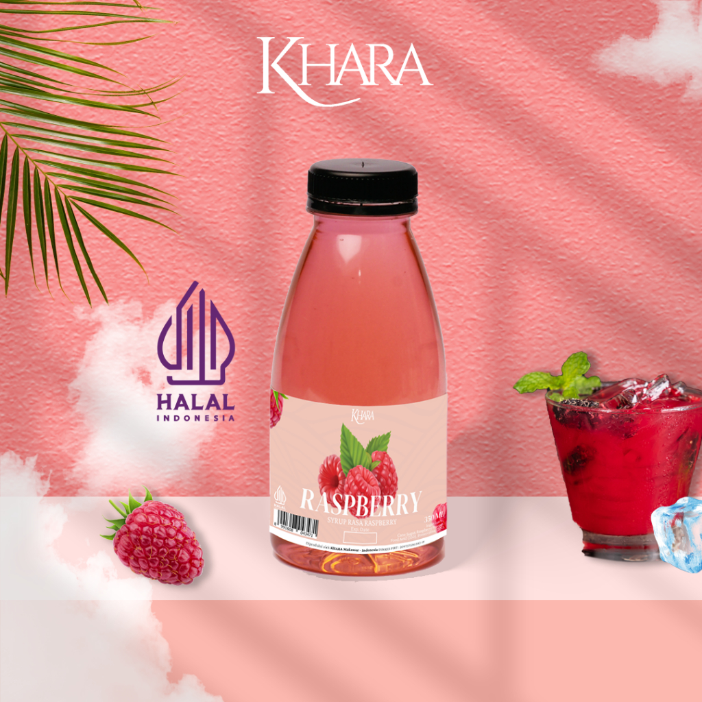 Jual Sirup Khara Raspberry 350ml Khara Raspberry Flavoured Syrup