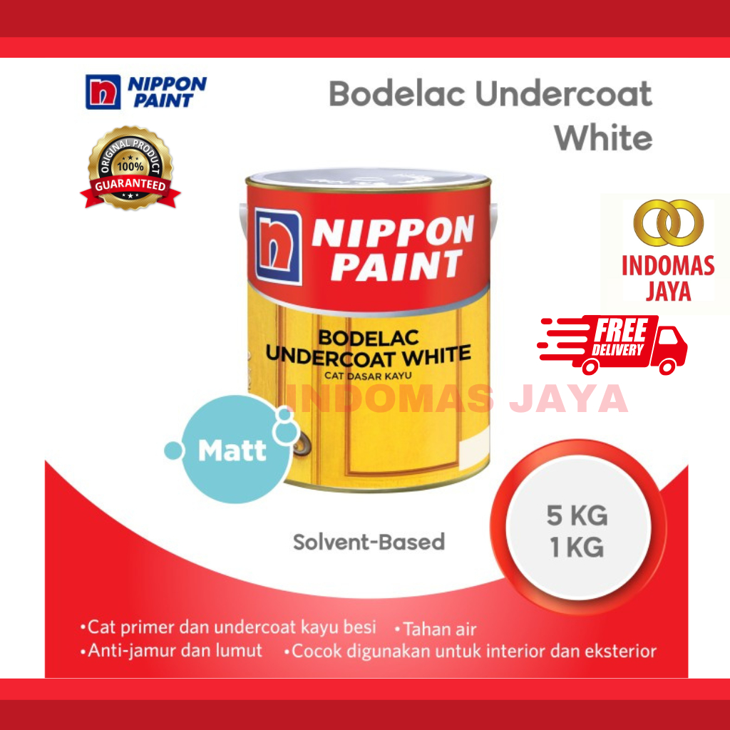 Jual NIPPON BODELAC UNDERCOAT WHITE 1 KG / CAT DASAR MENI KAYU BESI ...