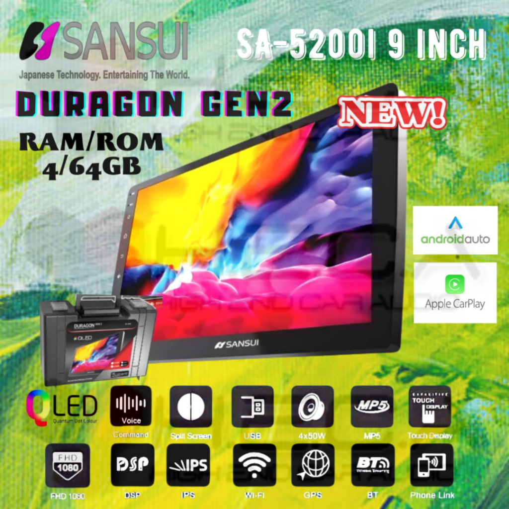 Jual Sansui SA-5200I DURAGON GEN2 4/64 GB Android 9" Head Unit G2 Gen 2 ...