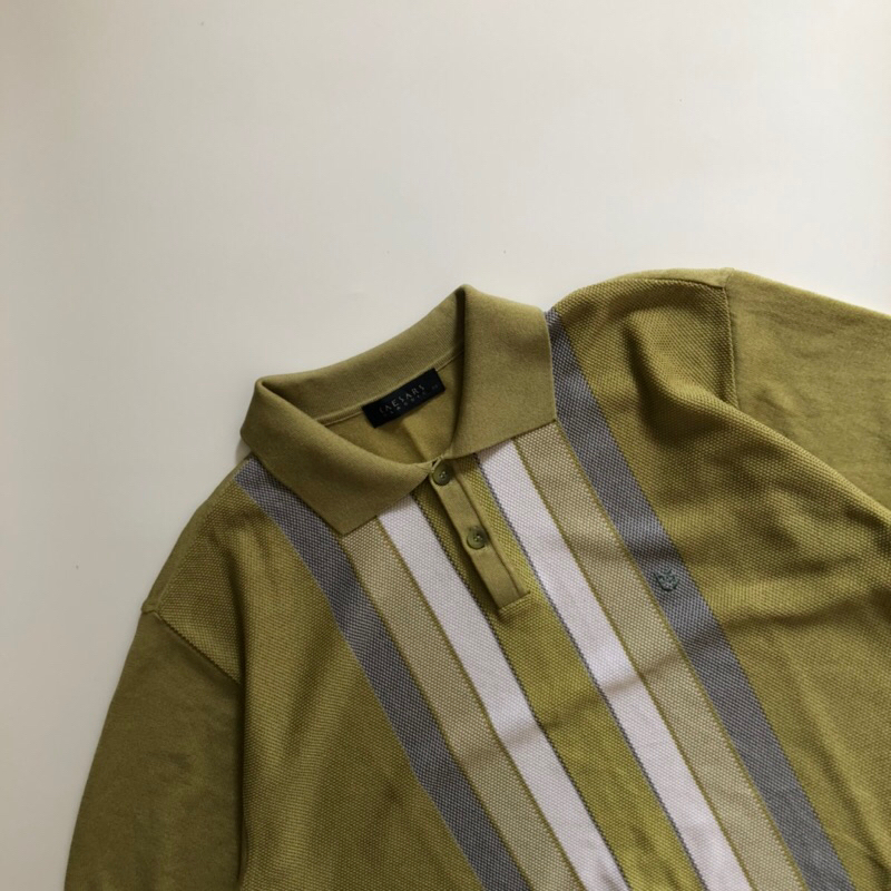 Jual CAESAR CLASSIC STRIPE KNIT POLO SHIRT | Shopee Indonesia