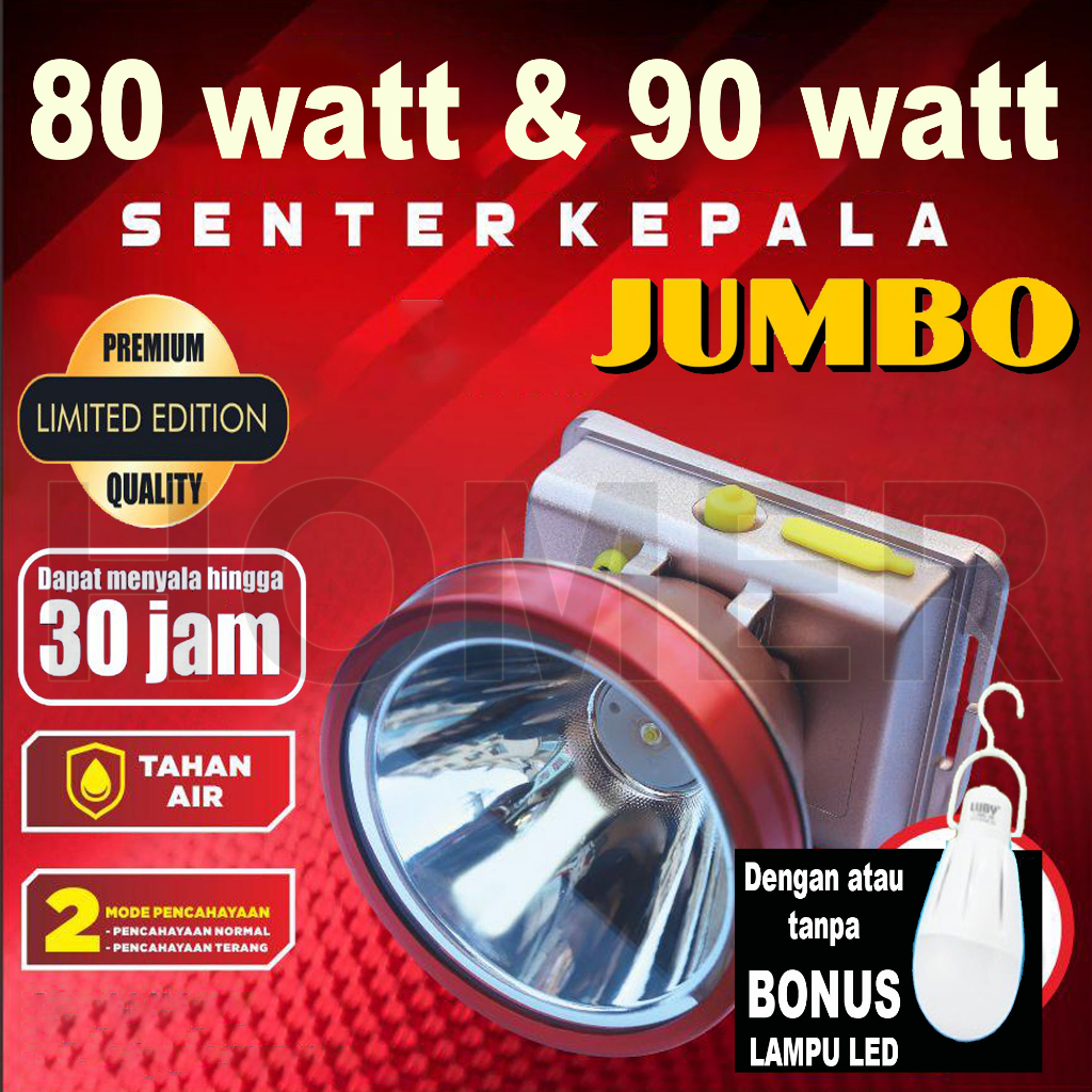 Jual Lampu Senter Kepala LED body besar Headlamp head lamp lampu senter ...