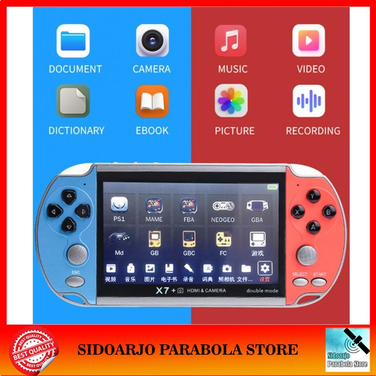 Jual Gameboy X7+ HDMI PVP P2P PSP Console Handhled 4.3 inch 8GB Retro ...