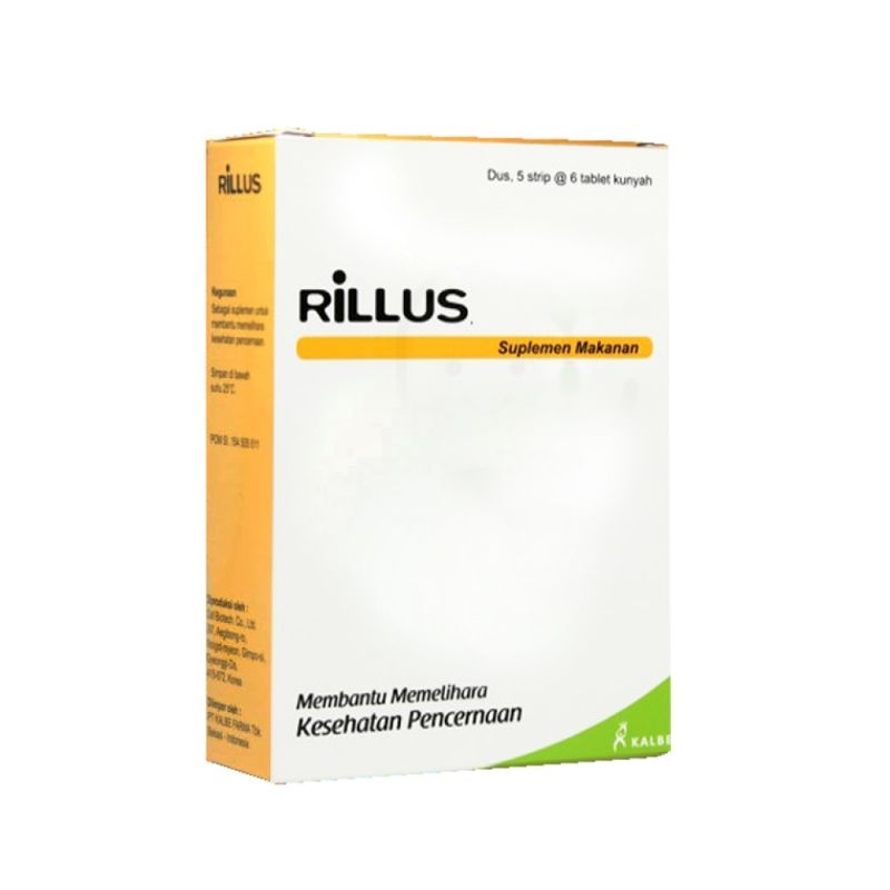 Jual rillus box isi 30 tablet / rillus probiotik / rillus suplemen ...