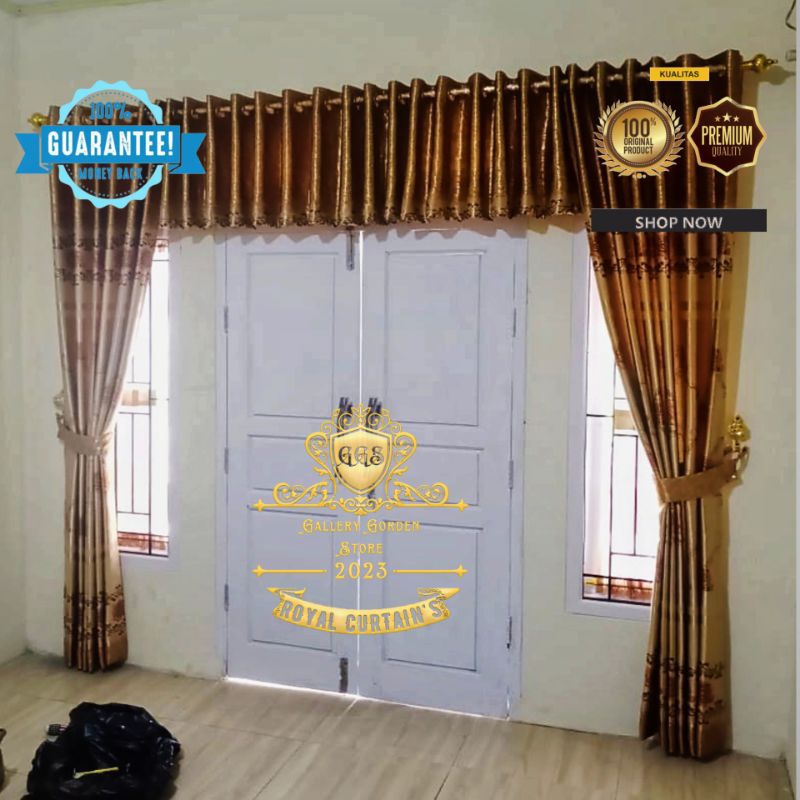 Jual Gordeng 1 set mewah tapi murah Gorden ruang tamu satu set full ...