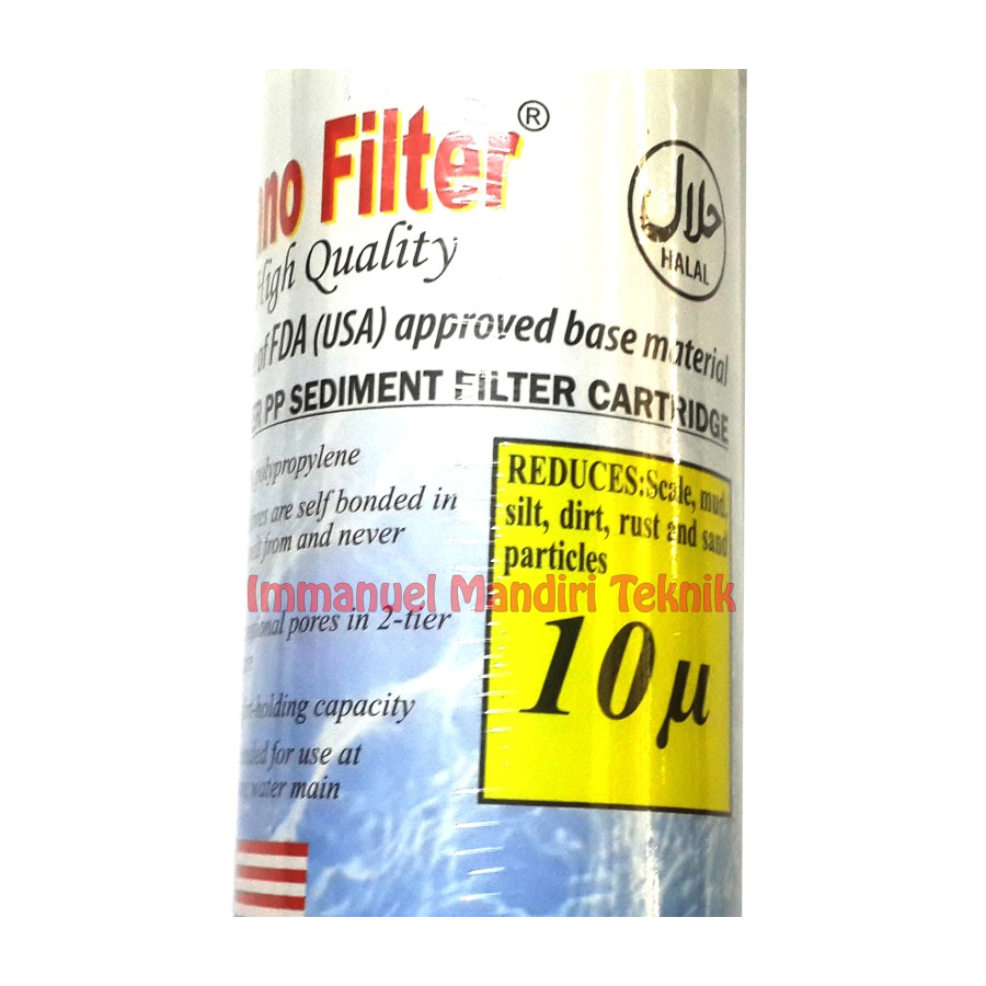 Jual Nano Cartridge Saringan Air ukuran 10 inch - 10 Micron | Shopee ...