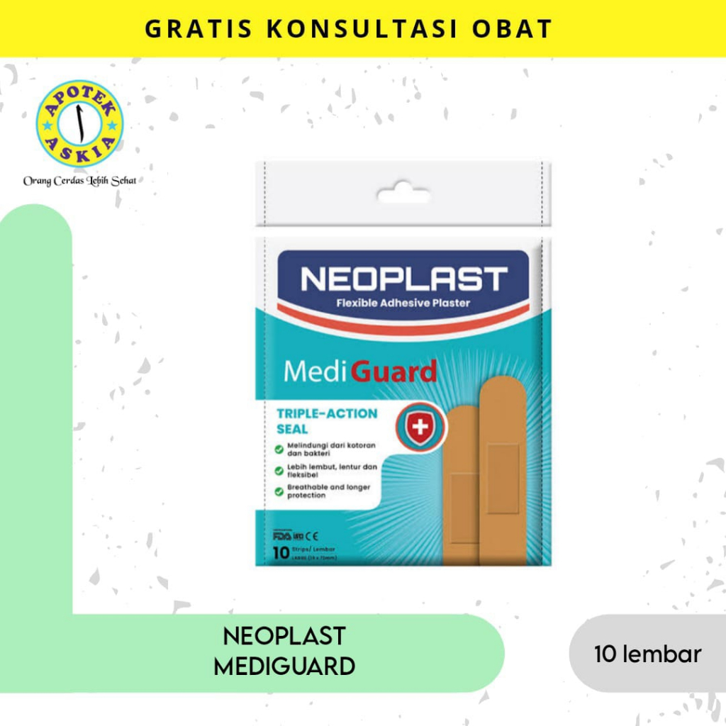 Jual NEOPLAST MEDIGUARD - 10 LEMBAR PLESTER LUKA | Shopee Indonesia