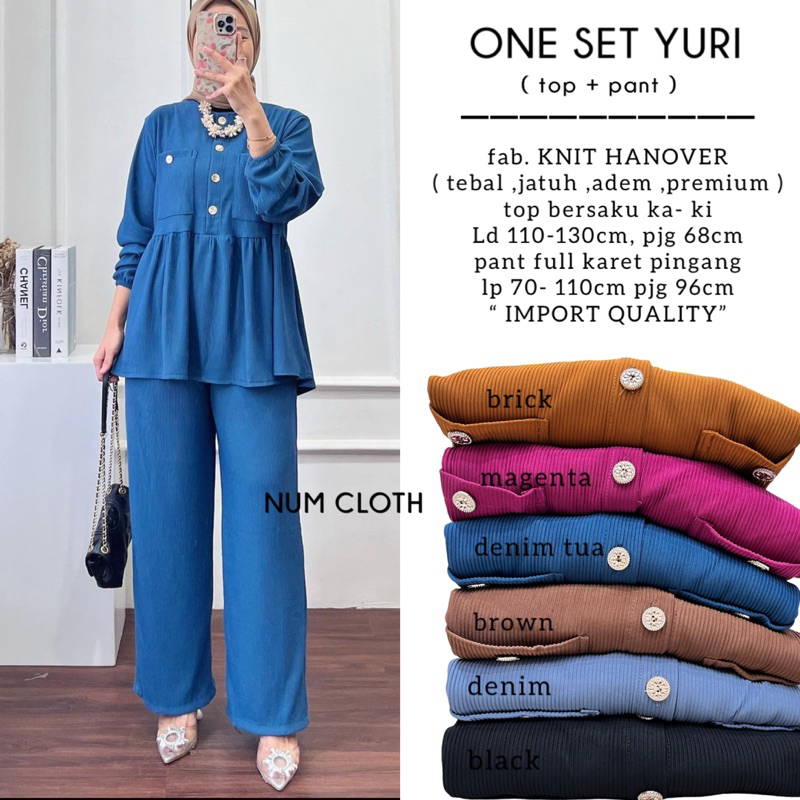 Jual Ready Baju Setelan AYUNDA ONESET HORNET KNIT SETELAN WANITA YURI ONESET Hanover knit busui ...