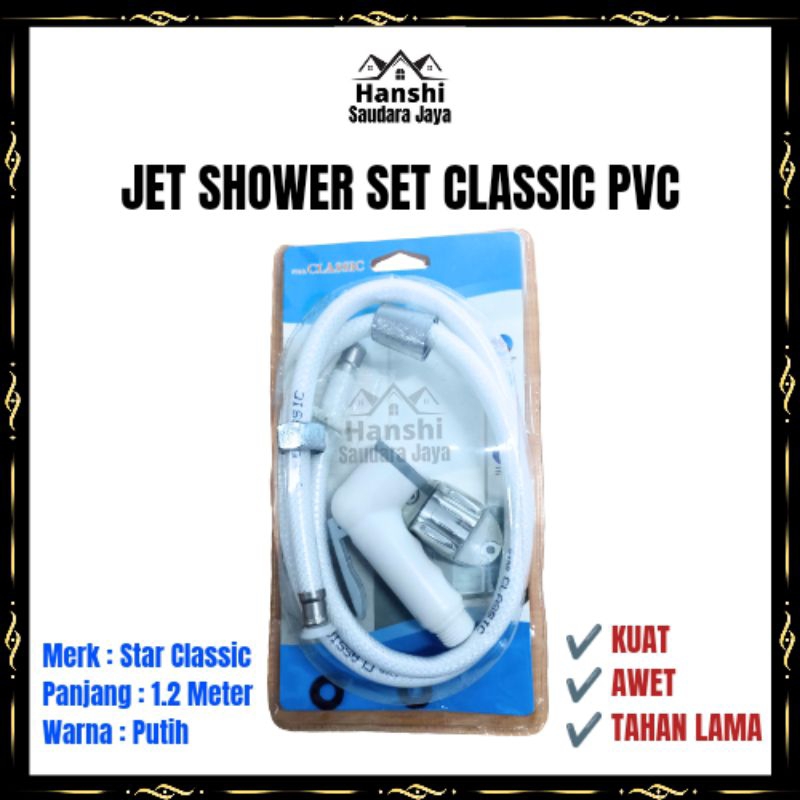 Jual Jet Shower Star Classic Selang Toilet Putih / Spray Bidet Toilet ...