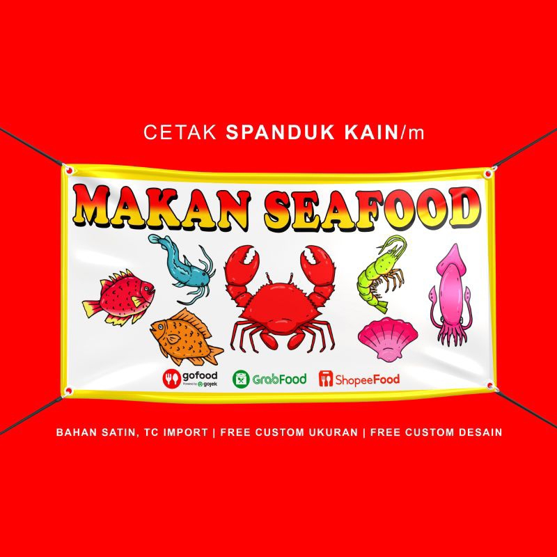Jual SPANDUK BANNER KAIN SEAFOOD SARI LAUT | Shopee Indonesia