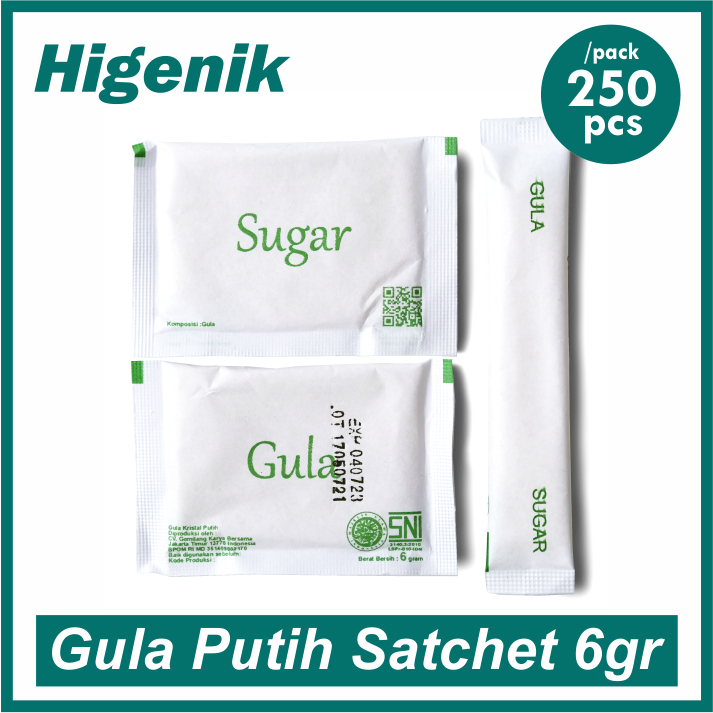 Jual Gula Putih Sachet 6 Gram / White Sugar / Gula Saset Hotel / Sachet ...