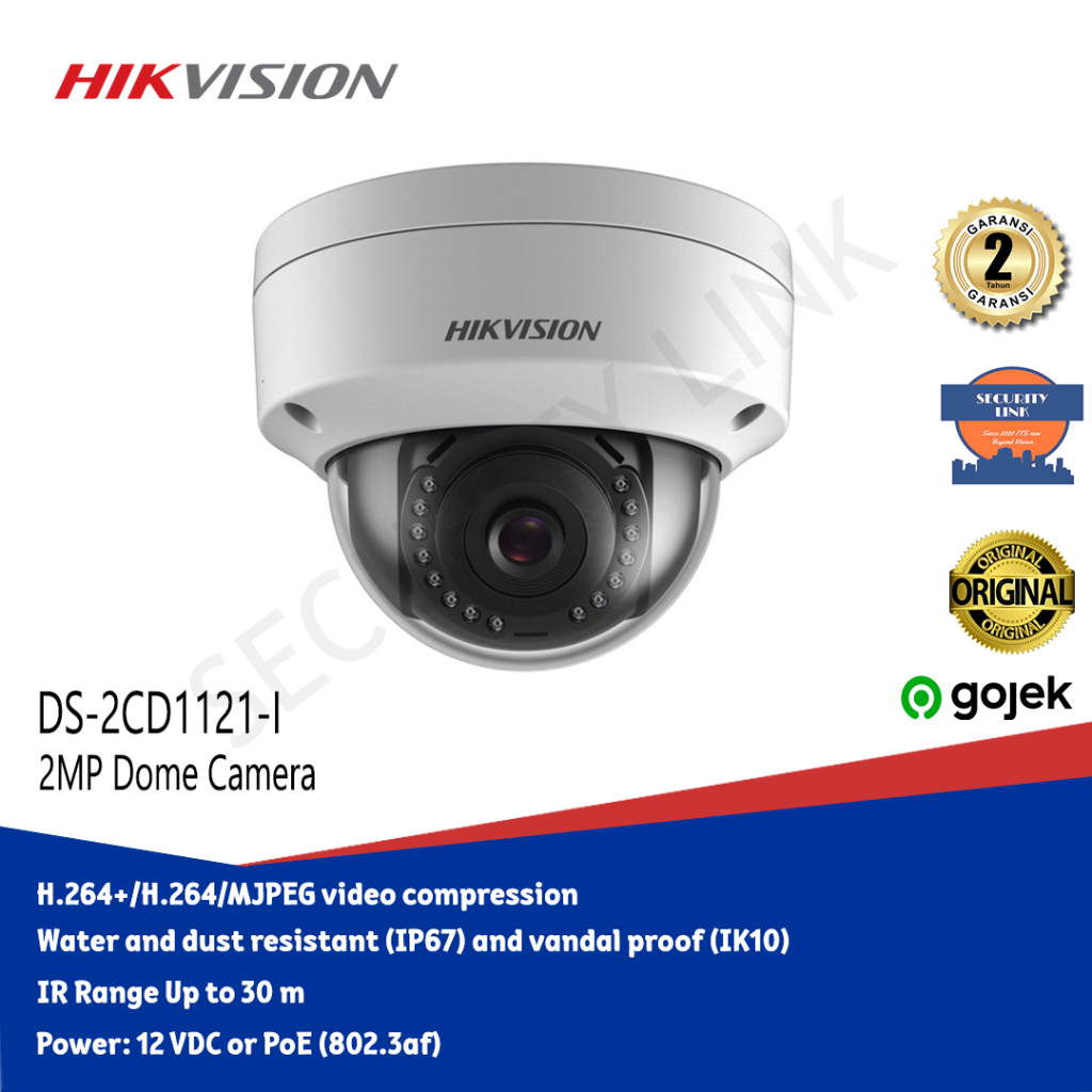 Jual IP CAMERA 2MP-HIKVISION DS-2CD1121-I-Indoor Camera-Dome | Shopee Indonesia