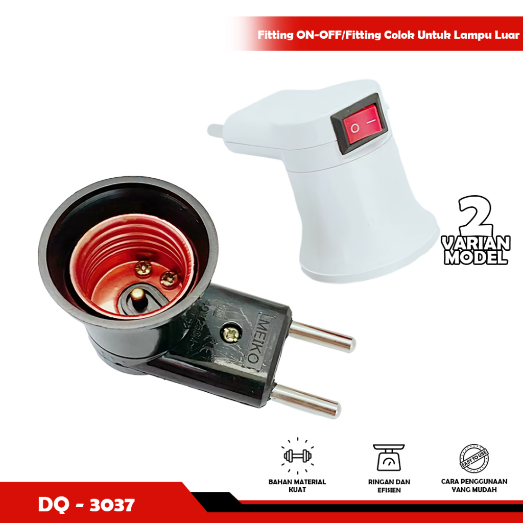 Jual Fitting ON - OFF / Fitting Colok utk lampu luar e27 / lampu tidur ...