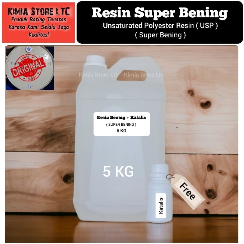 Jual Resin Super Bening 5 KG + Free Katalis 100ml ( Super Bening ...
