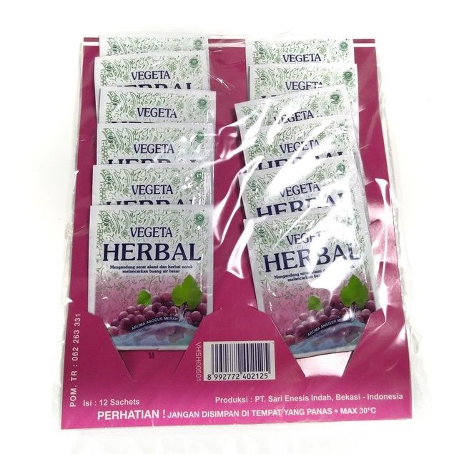 Jual Vegeta Herbal Rasa Anggur 12 Sachet | Shopee Indonesia