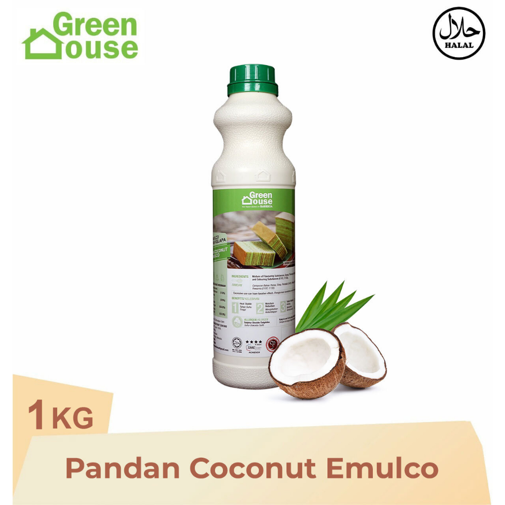 Jual Green House Pandan Coconut Emulco - Kelapa Pasta Hijau Bolu 1 kg ...