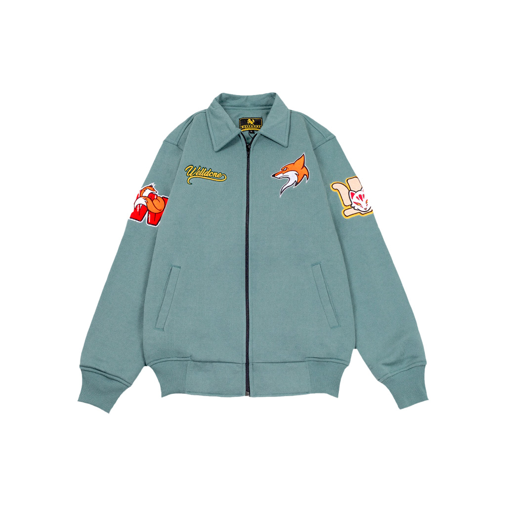 Jual Welldone Work Jacket Fleece 280 Gsm - Wolf Blue Unisex | Shopee ...