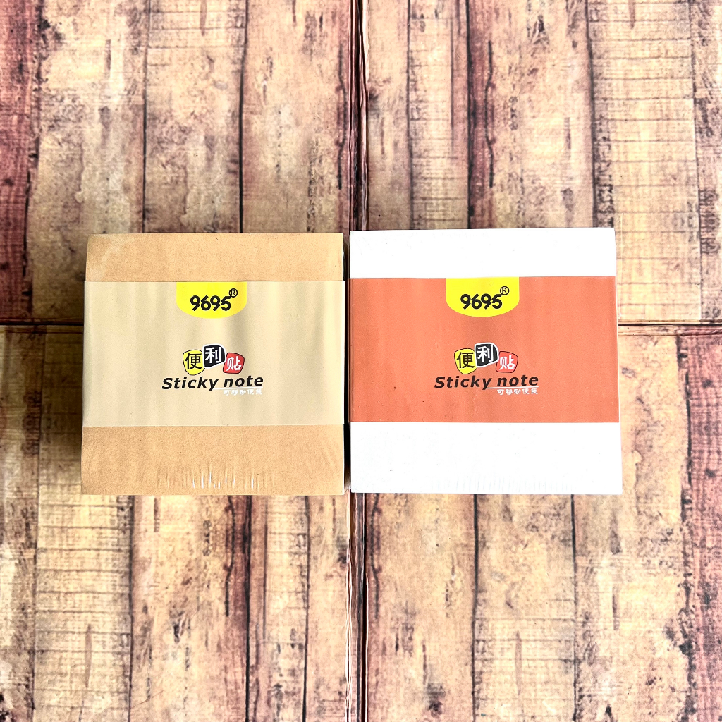 Jual 400 Lembar Sticky Note Kraft Putih 9695- Memo Notes Polos - Kraft ...
