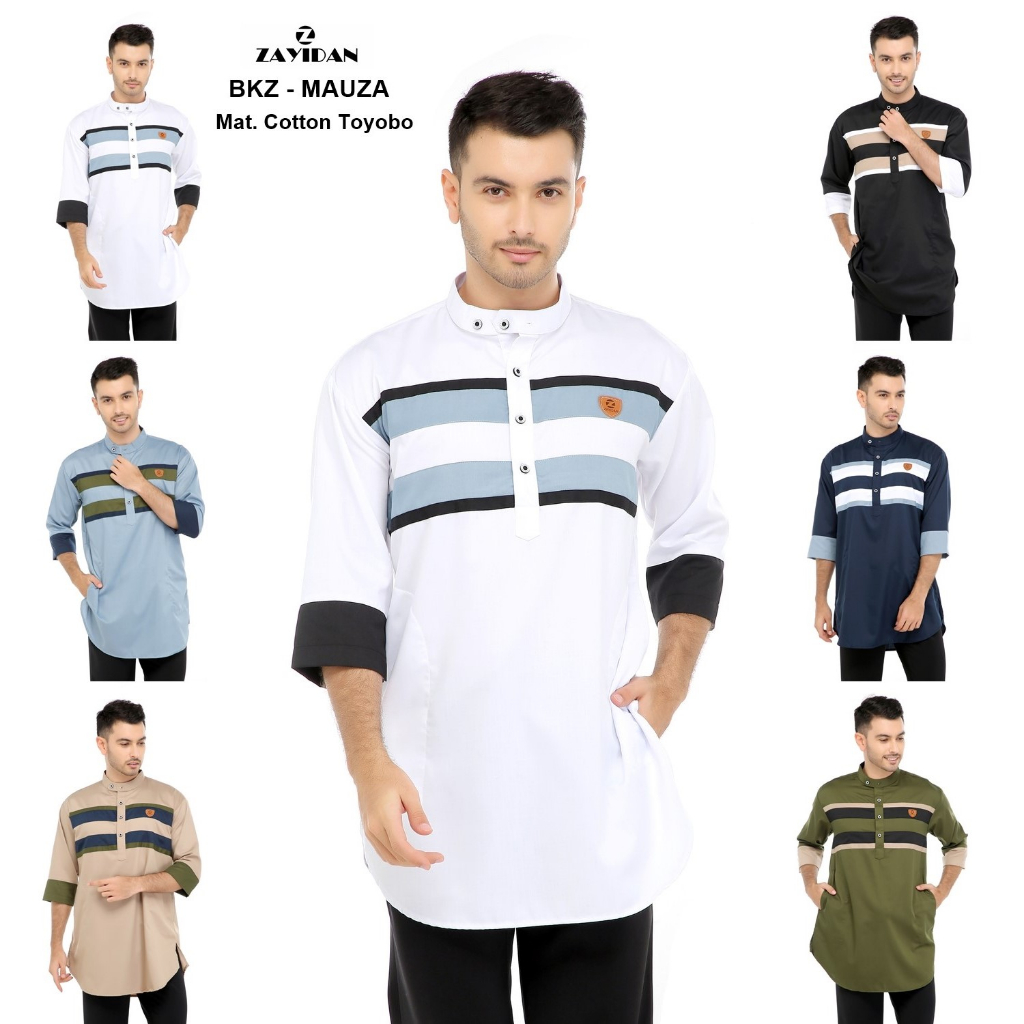 Jual Koko Gamis Pria Muslim Zayidan| Koko Kemeja Lengan 3/4 By Zayidan ...