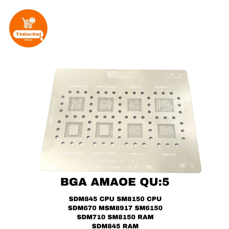 Jual PLAT BGA AMAOE QUALCOMM QU:5 CETAKAN IC CPU RAM AMAOE | Shopee Indonesia