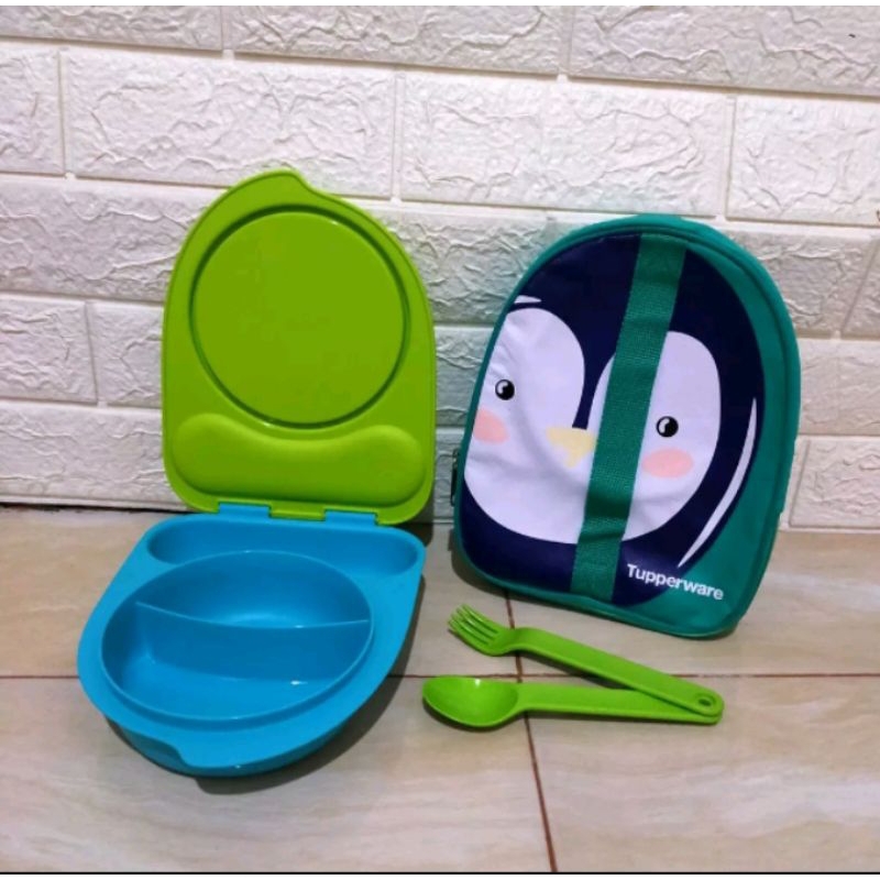 Jual tempat makan / wadah bekal anak / bayi kiddos lunch set tupperware ...