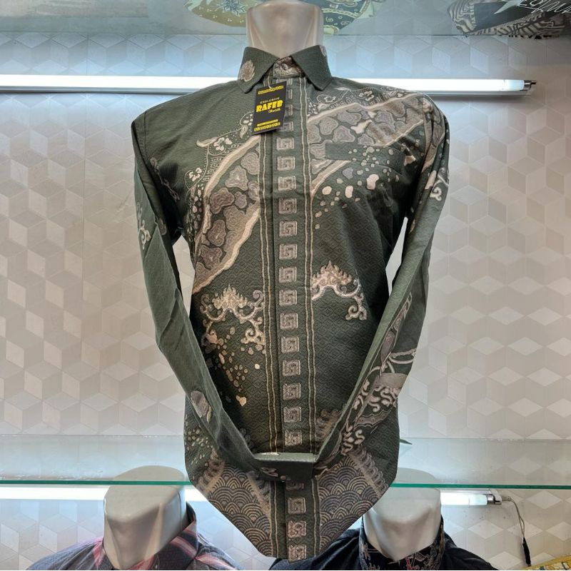 Jual KEMEJA BATIK IJO SAGE DOBBY LAPISAN FURING HERO GOLDEN PREMIUM ...