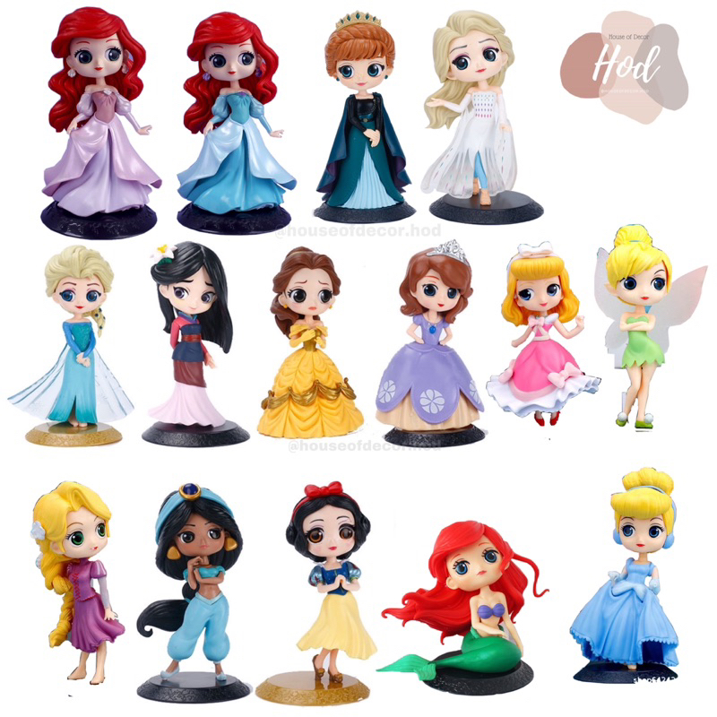 Jual Topper Princess Premium Hiasan Kue Putri PVC Elsa Anna Snow White ...
