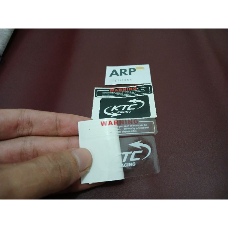 Jual STICKER STIKER KTC RACING DAN WARNING TRANSPARAN | Shopee Indonesia