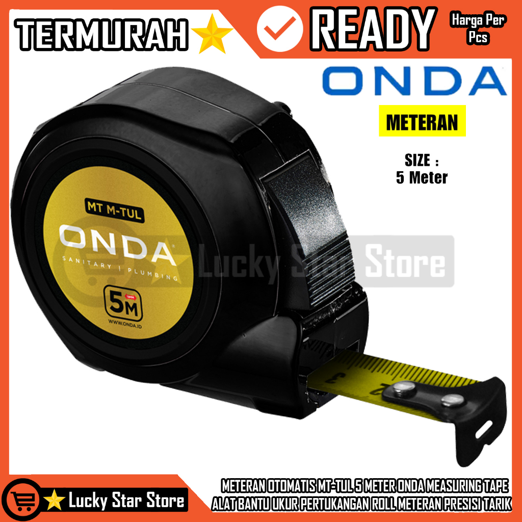 Jual METERAN OTOMATIS MT-TUL 5 METER ONDA MEASURING TAPE METERAN 5 ...