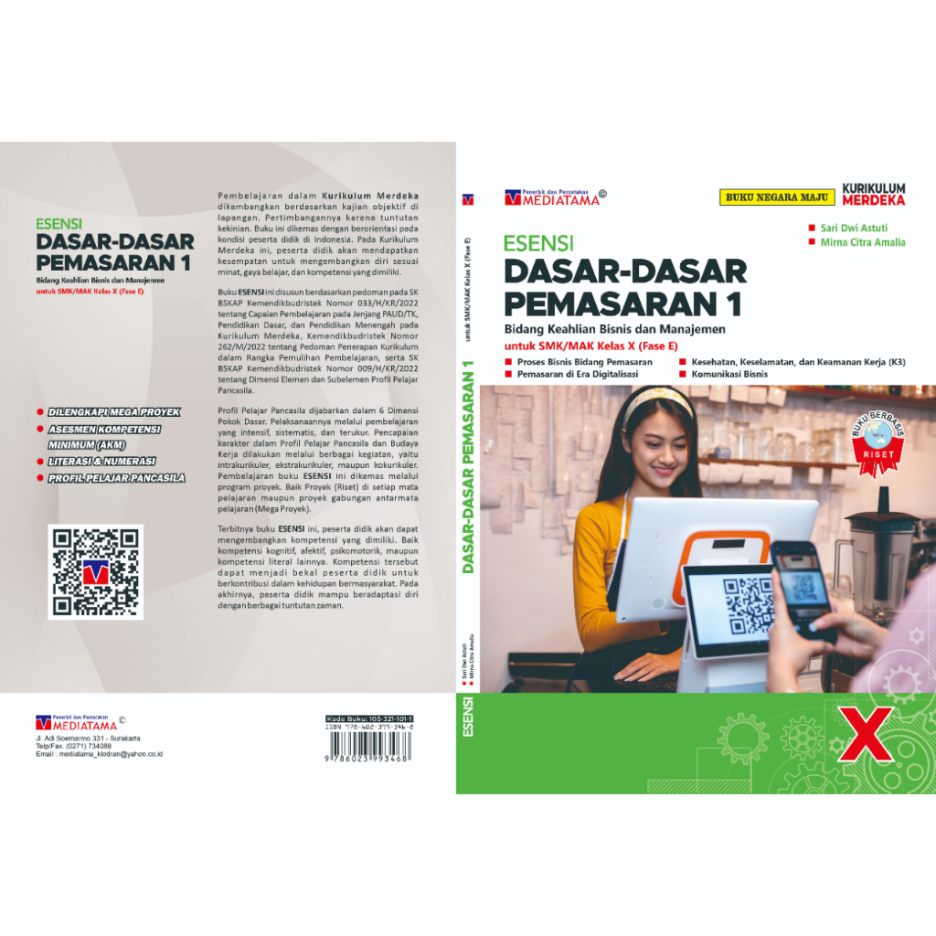 Jual ESENSI - DASAR PEMASARAN 1 untuk SMK/MAK Kelas X (Fase E) Kurikulum Merdeka | Shopee Indonesia