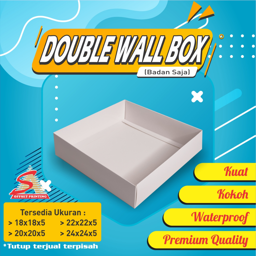 Jual (P) Double Wall Box Tinggi 5 (TANPA TUTUP) | Shopee Indonesia