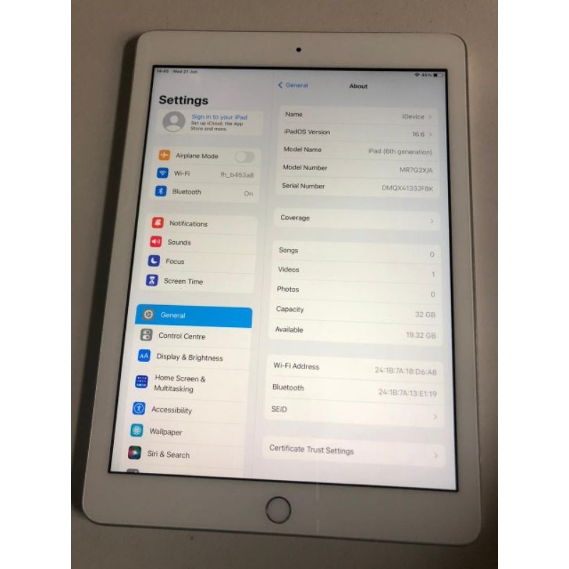 Jual ipad gen 6 32gb SECOND apple tablet generasi 6 32gb SECOND (WIFI ...