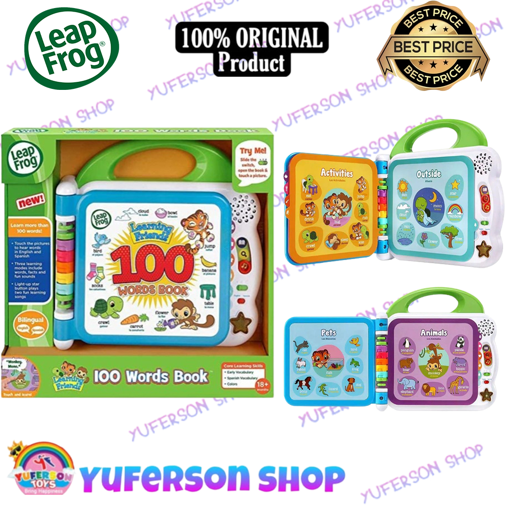Jual LeapFrog Learning Friends 100 Words Book English - Spanish ...