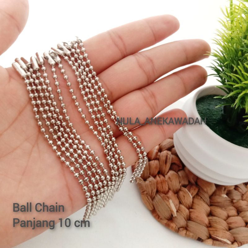 Jual 10 Pcs Ballchain Rantai Biji Lada Panjang 10 Cm / Gantungan Kuku ...